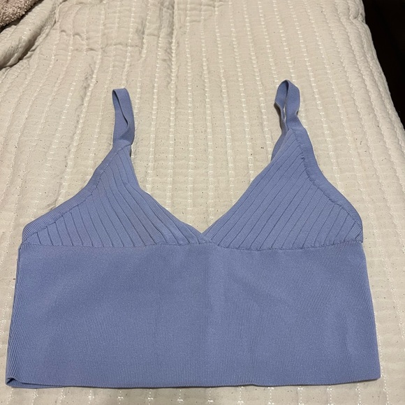 Zara | Tops | Zara Periwinkle Crop Top | Poshmark
